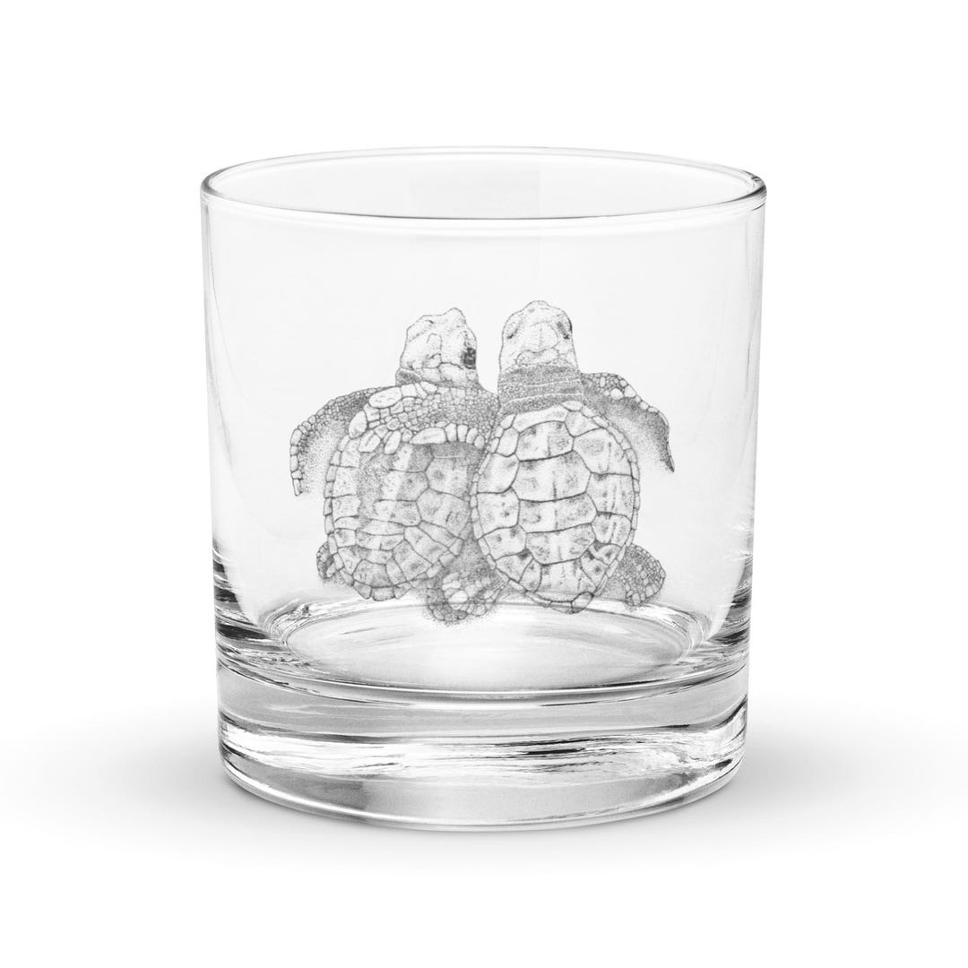 Pointillism Sea Turtles Rocks Glass - Etsy