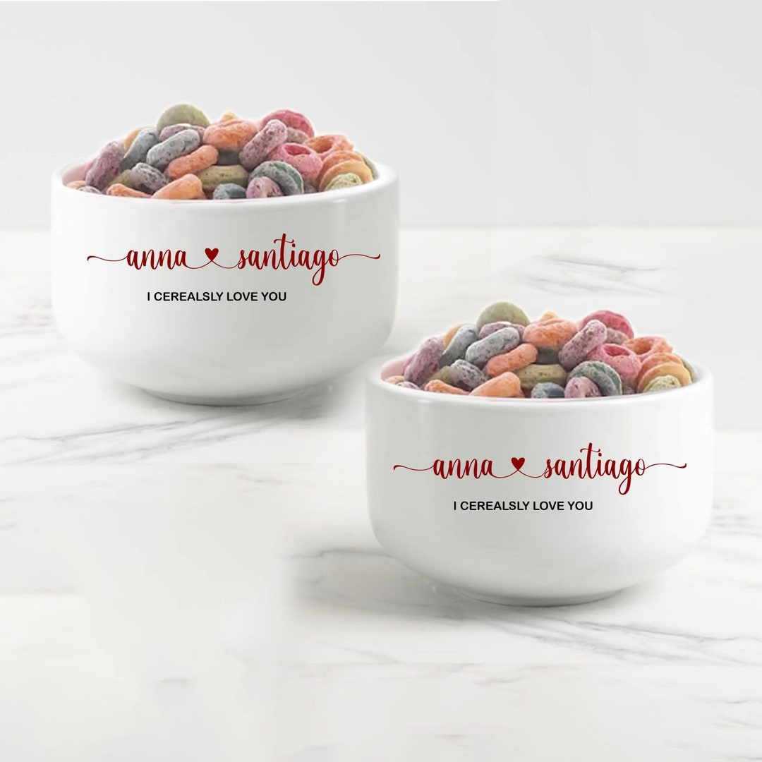 Personalized Bowls, Custom Cereal Bowl, Wedding Gift, Gift for Her and ...