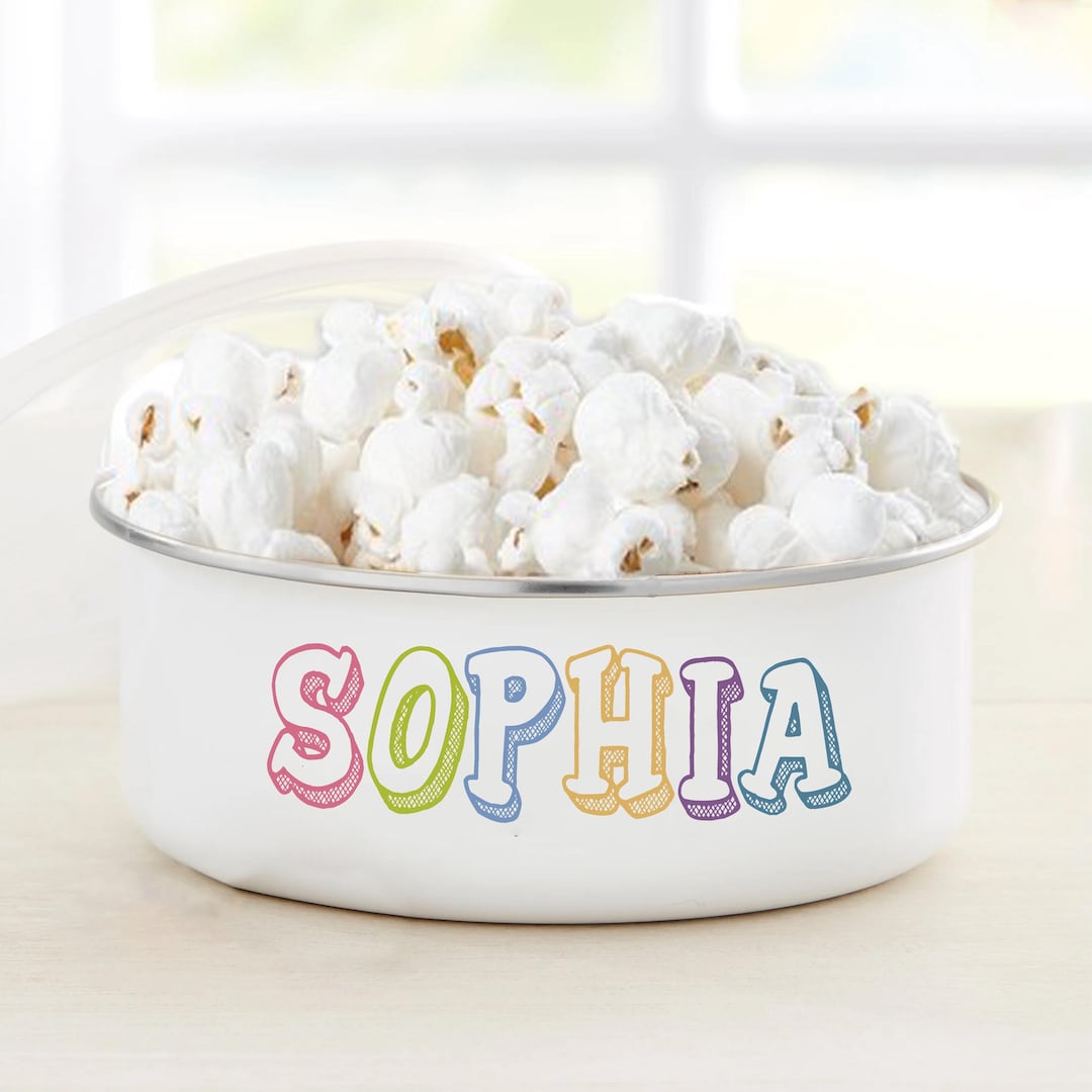 Personalized Popcorn Bowl, Birthday Gifts, Valentine's Day Gift, Gift ...