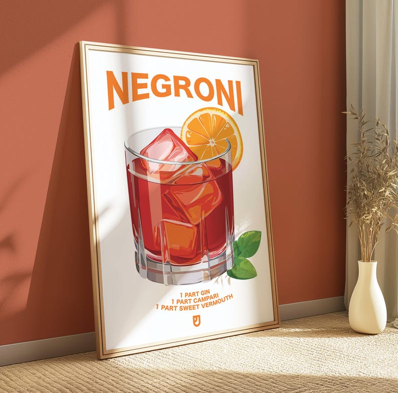 Negroni Poster - Etsy