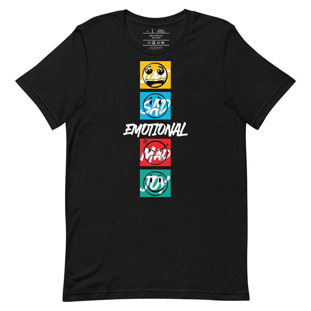 Emotional EMOTIONS V2 Unisex Tee, Mental Health Trendy Shirt, Emotional ...