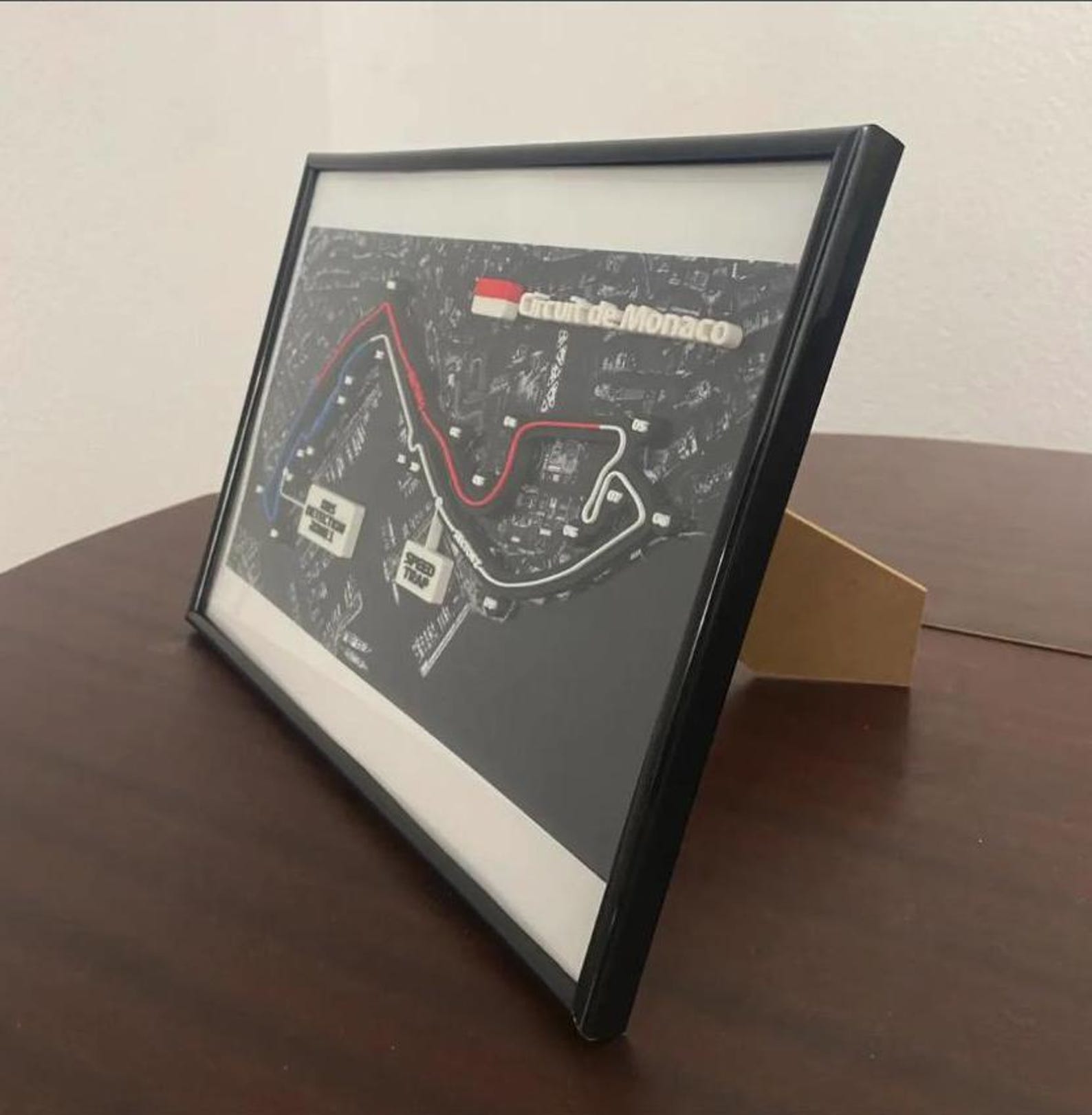 Monaco F1 Track 3D Map on Aerial City Photo Framed Wall Art Ideal for ...