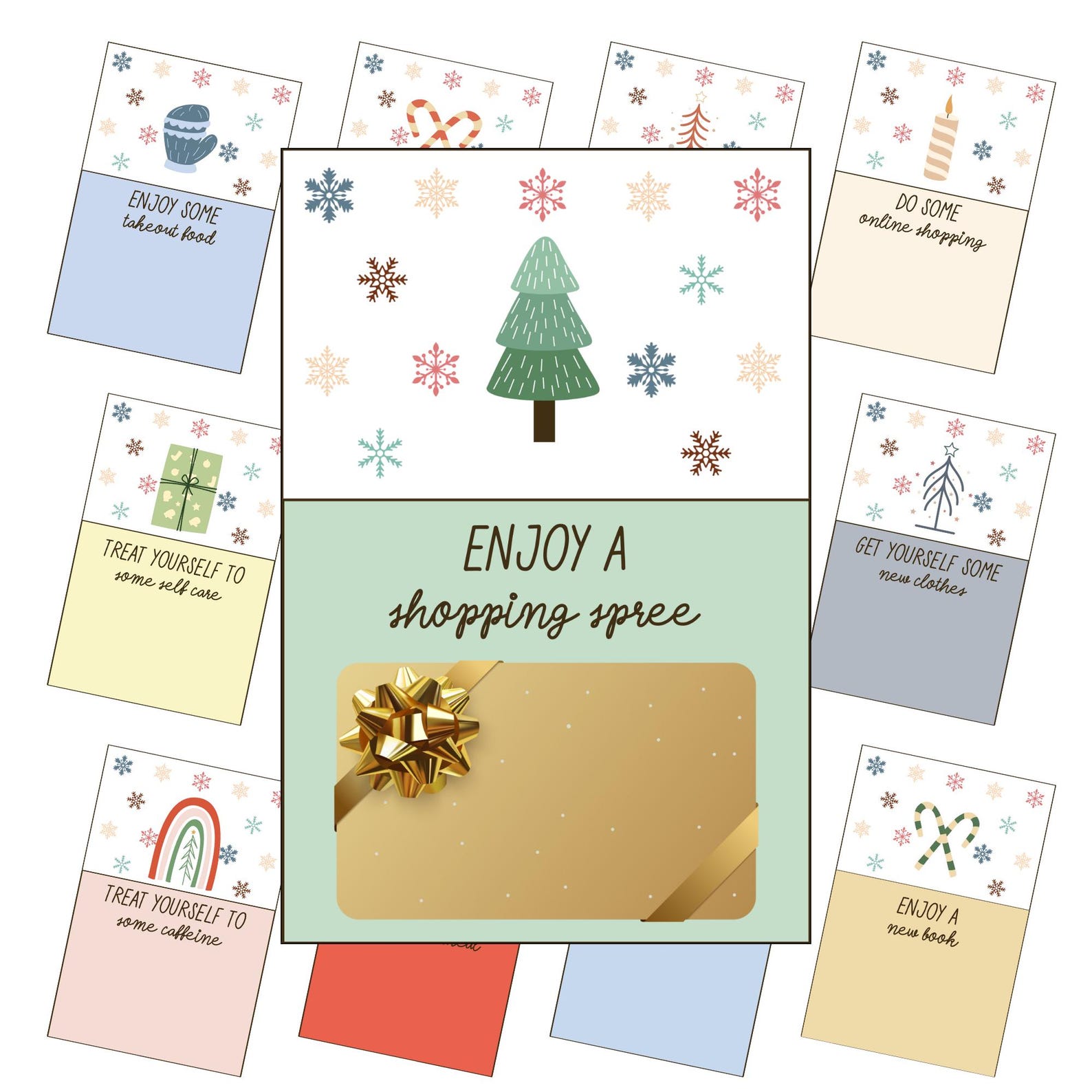 Editable Gift Card Book Christmas, Canva Printable Gift Card Book, 5x7 ...