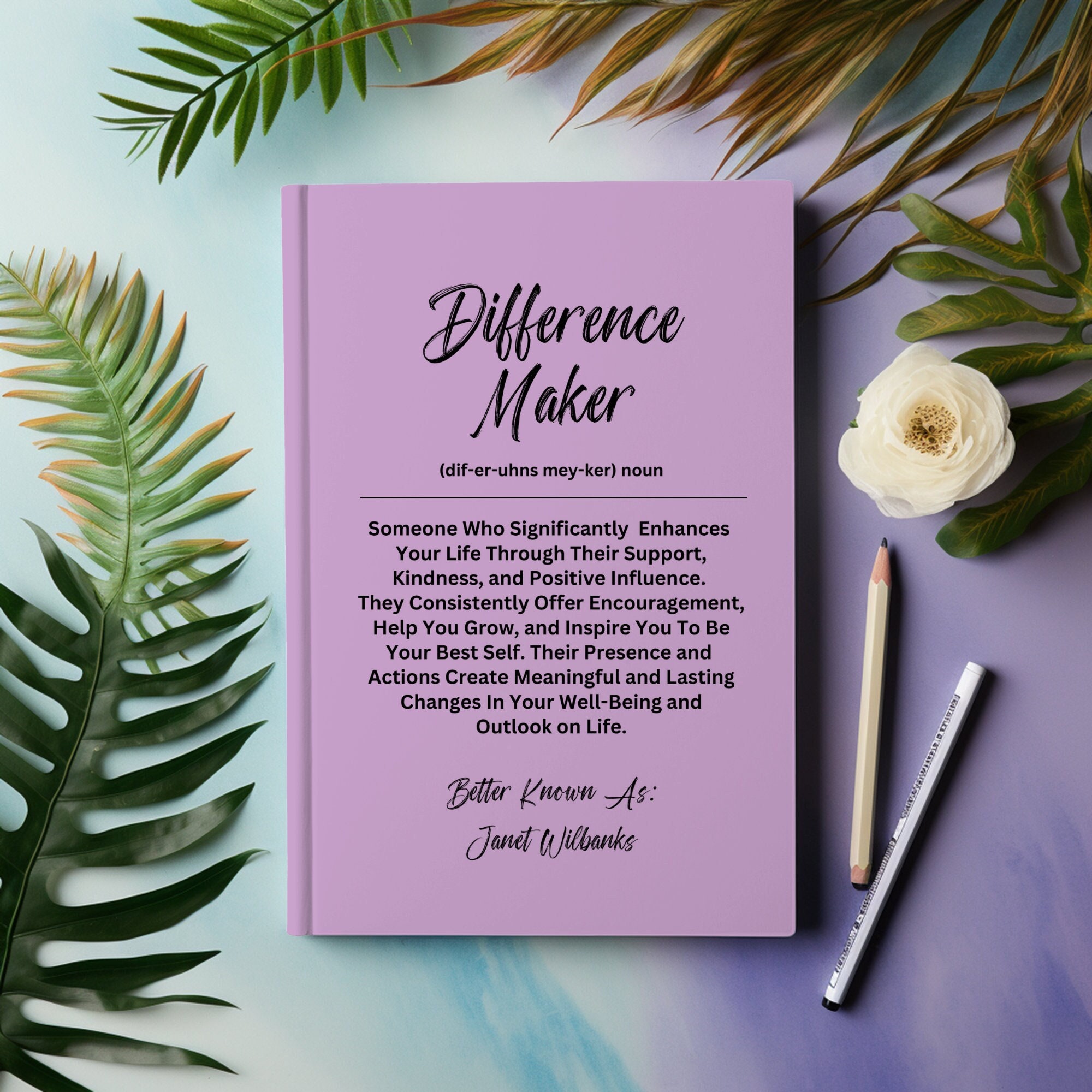 Difference Maker Journal Personalized Thank You Notebook for Coworker Boss Nurse Teacher Manager ...