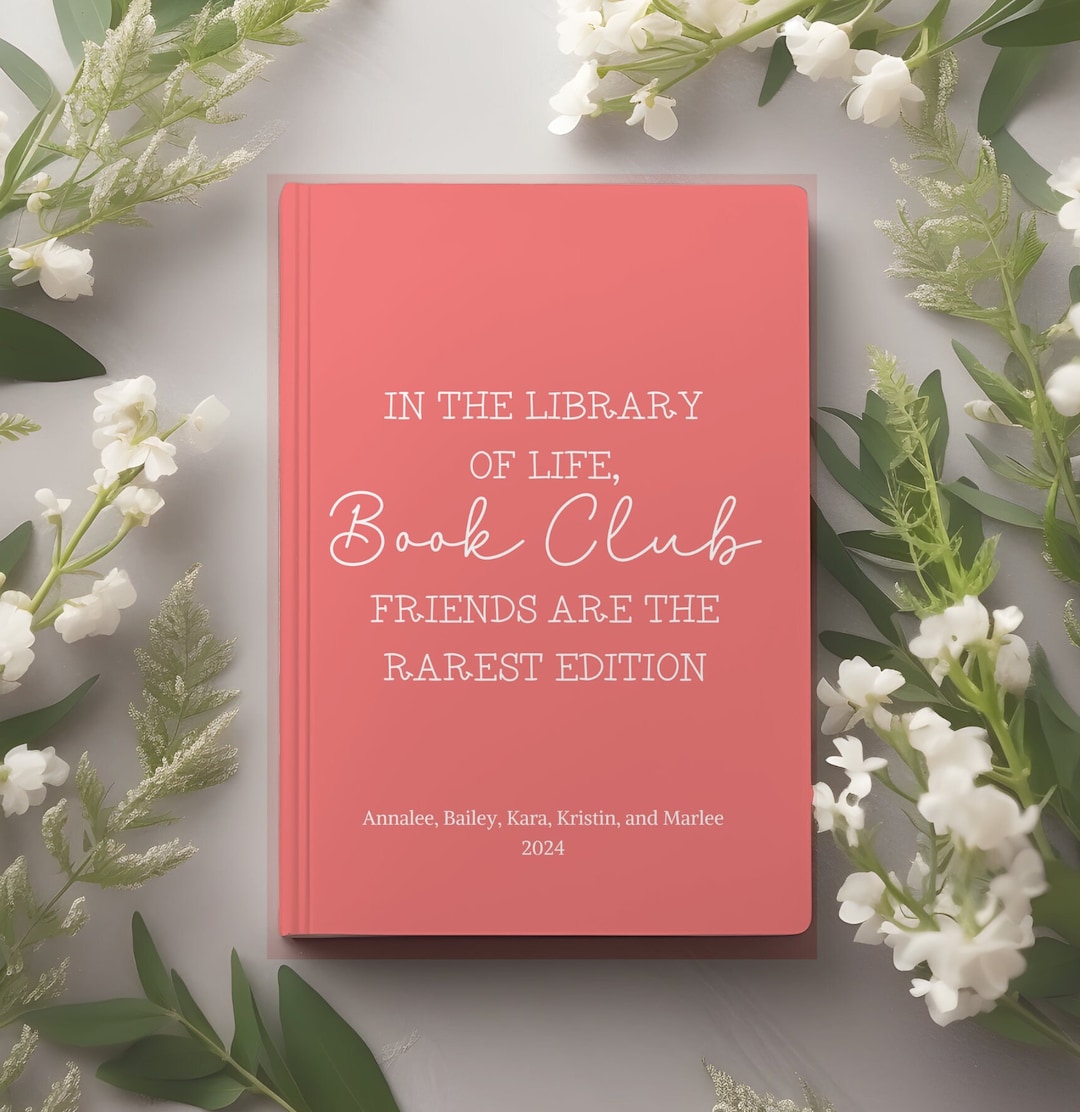 Bookclub Personalized Journal Book Club Gift Ideas Friend Birthday Gift ...