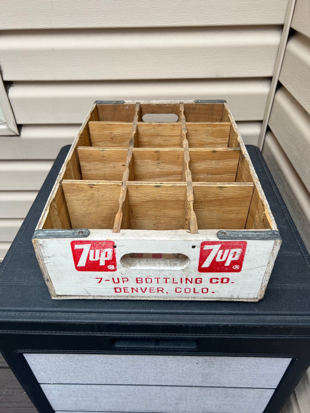 Antique 7up (seven Up) Wooden and Metal Crate From Denver, Colo. - Etsy