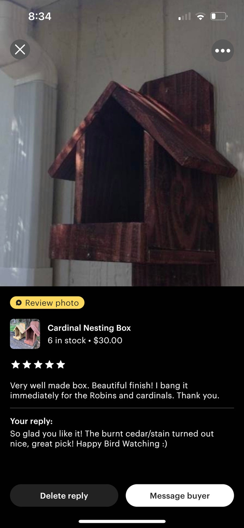 Cardinal Nesting Box - Etsy
