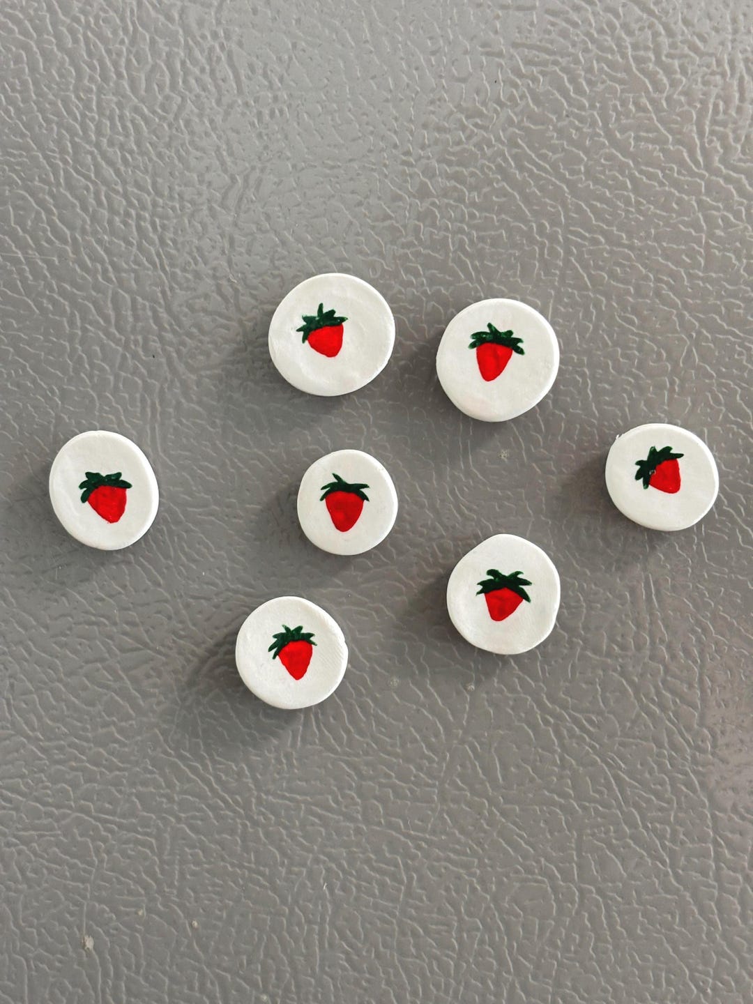 Hand Painted Strawberry Magnet (5 Pack) - Etsy