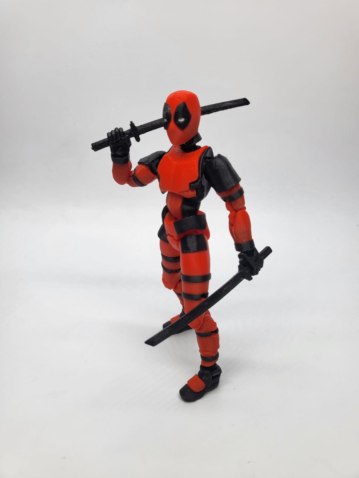 Deadpool Dummy 13 Action Figure Poseable Articulated Figurine Red With Black 3D Printed Collectible Toy Etsy Canada