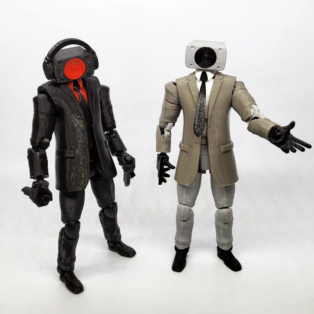 Dark Speakerman – 3D Printed Articulated Figure – Skibidi Toilet ...