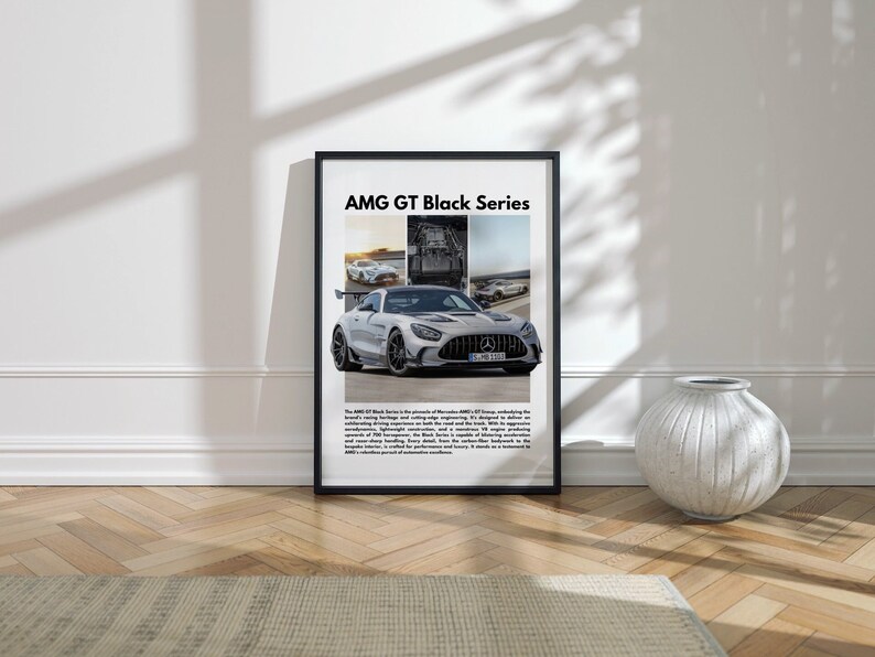 Mercedes AMG GT Black Series Poster Automotive Art Decorative Prints ...