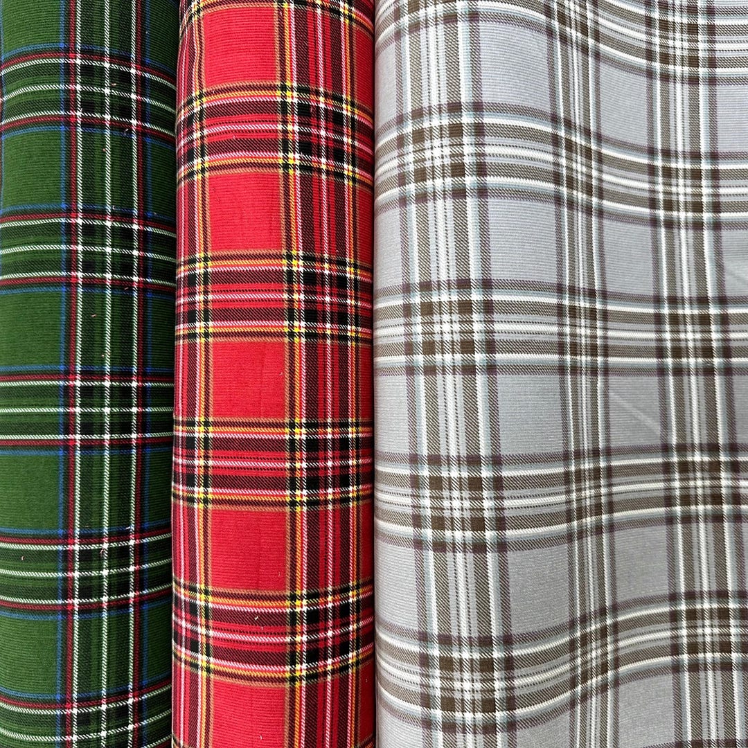 Tartan Plaid Checkered Christmas Cotton Printed Corduroy Japanese ...