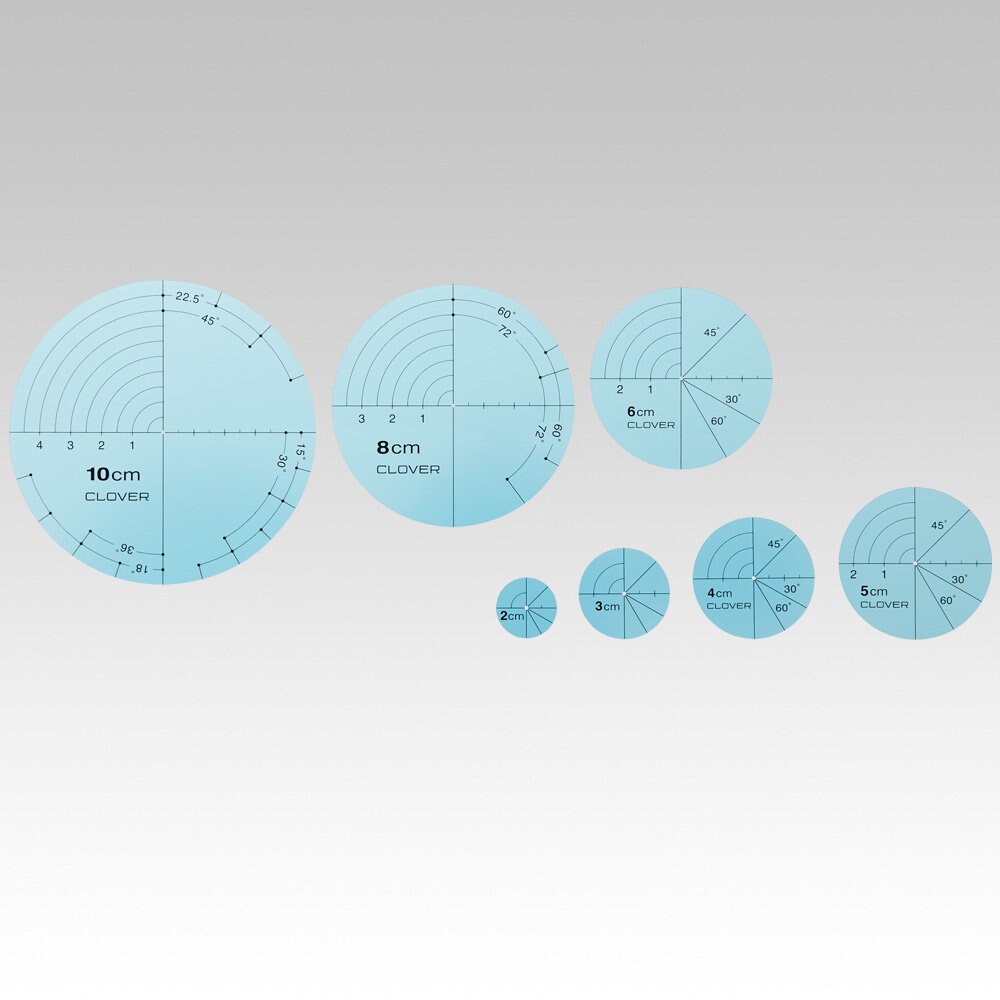 Clover Circular Circle Templates 7 Sizes Sewing Ruler Patchwork Tool ...