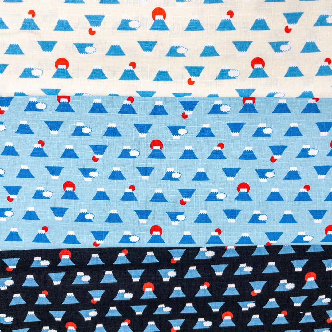 Mount Fuji Fujisan Cotton Printed Dobby Japanese Pattern Cosmo Japanese ...