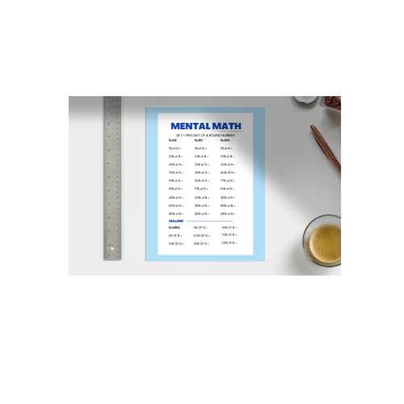 Printable PNG Files Mental Math Practice Sheets Percent of a Number ...