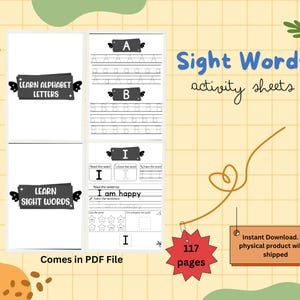 100 Sight Words Activity Sheet Printables, Alphabet Tracing, Worksheet ...