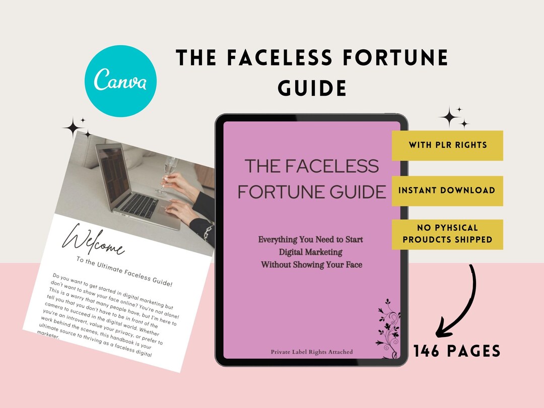 The Faceless Fortune Guide | PLR Guide | Passive Income Online ...