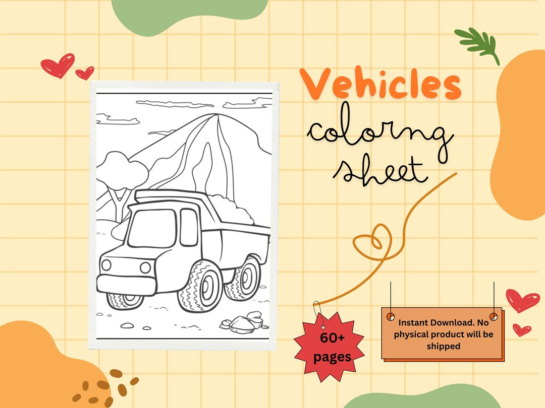 Vehicle Colouring Pages for Children Adults | 60+ Pages | Cars ...