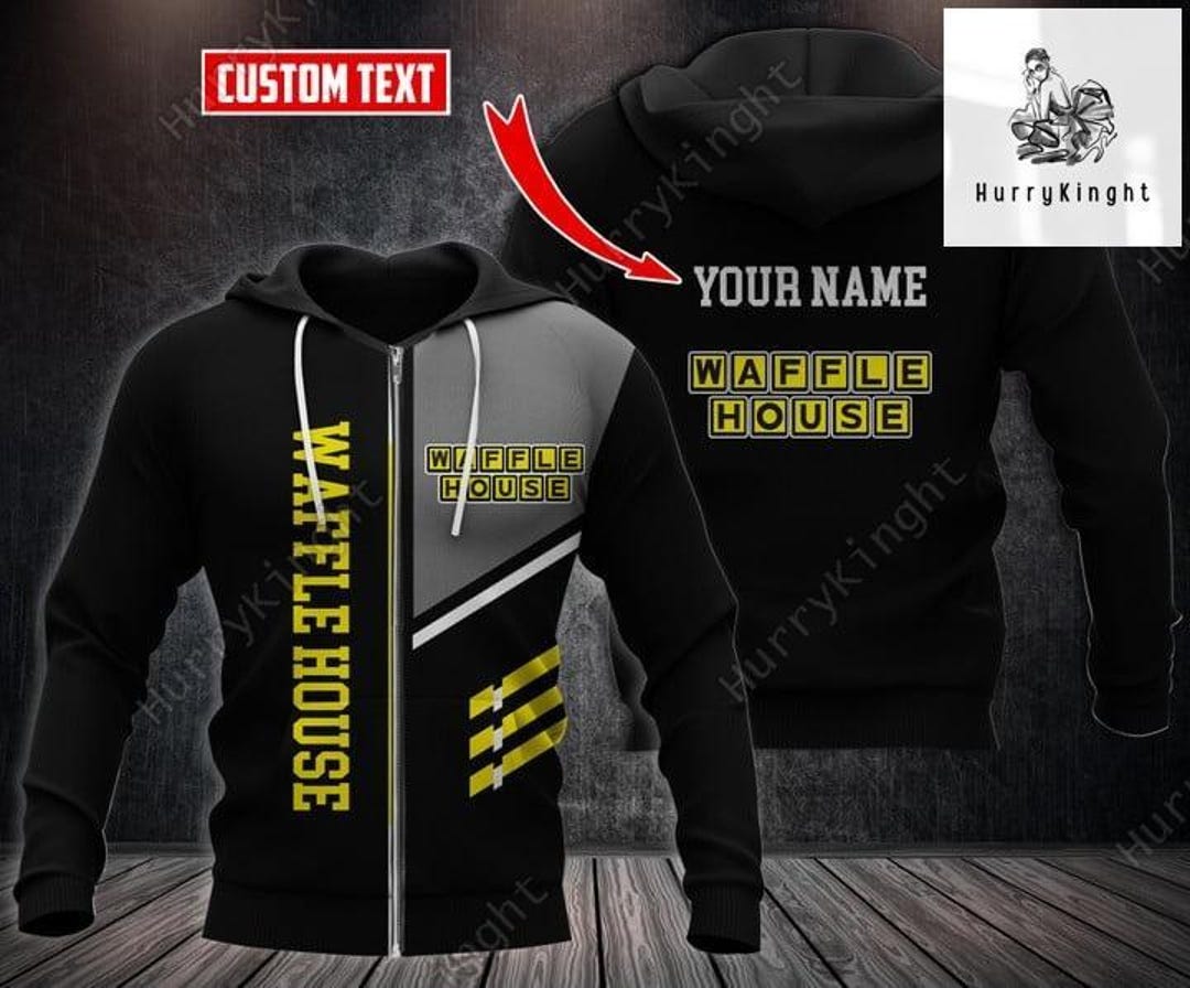 Custom Waffle House Hoodie, Waffle House Zip Hoodie, Waffle House Shirt ...
