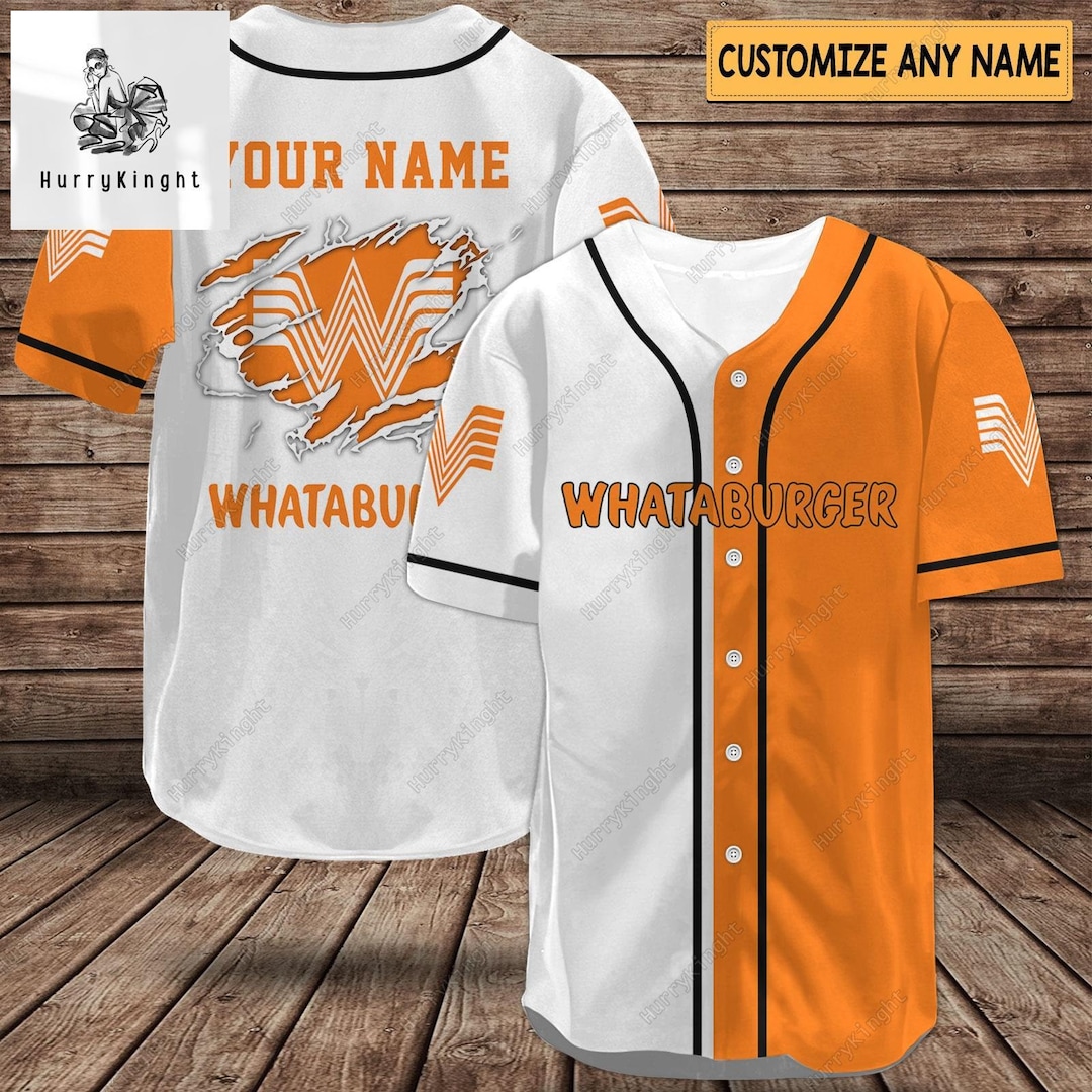 Custom Whataburger Baseball Jersey, Whataburger Baseball Shirt ...