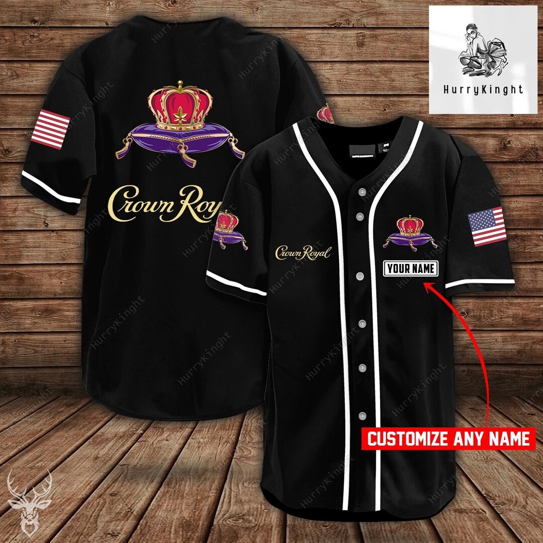 Custom Crown Royal Baseball Jersey, Crown Royal Baseball Shirt, Crown ...