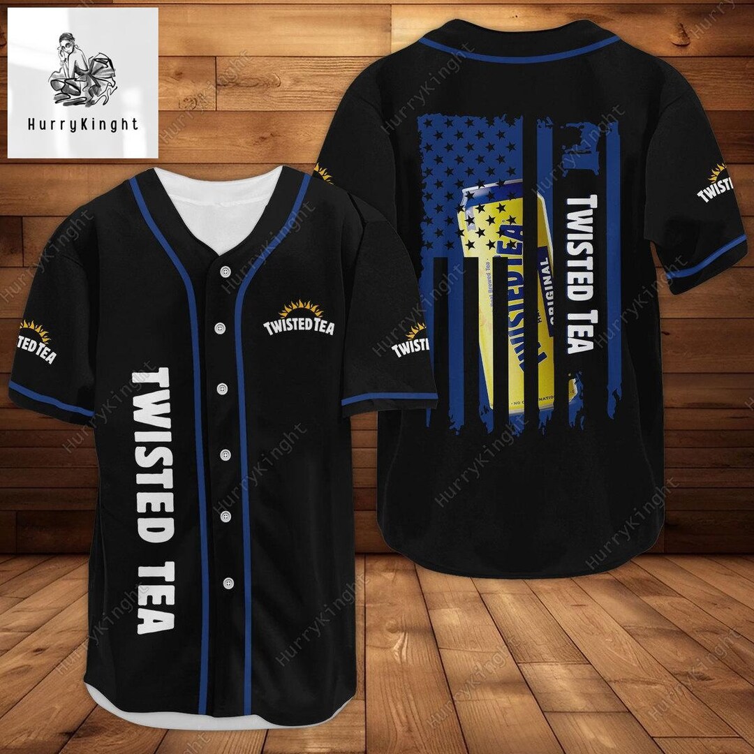 Twisted Tea American Flag Baseball Jersey, Twisted Tea Baseball Shirt ...