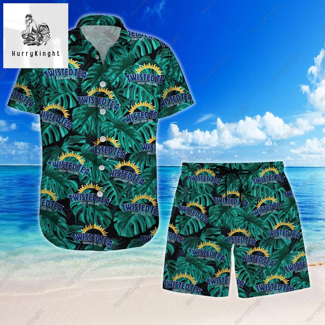 Twisted Tea Button Shirt and Shorts, Twisted Tea Hawaiian Shirt ...
