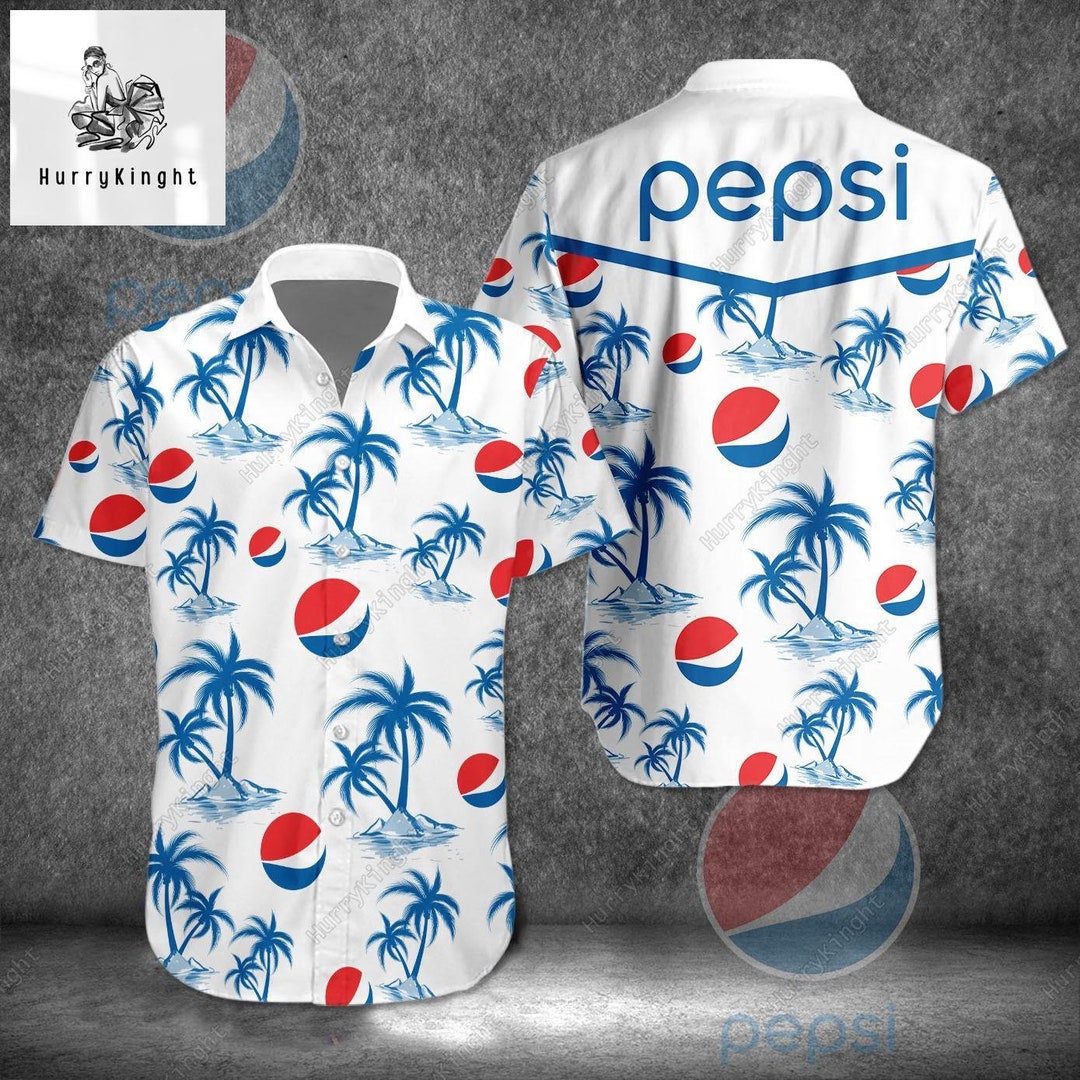 Pepsi Button Shirt, Pepsi Hawaiian Shirt, Pepsi Summer Shirt, Pepsi ...