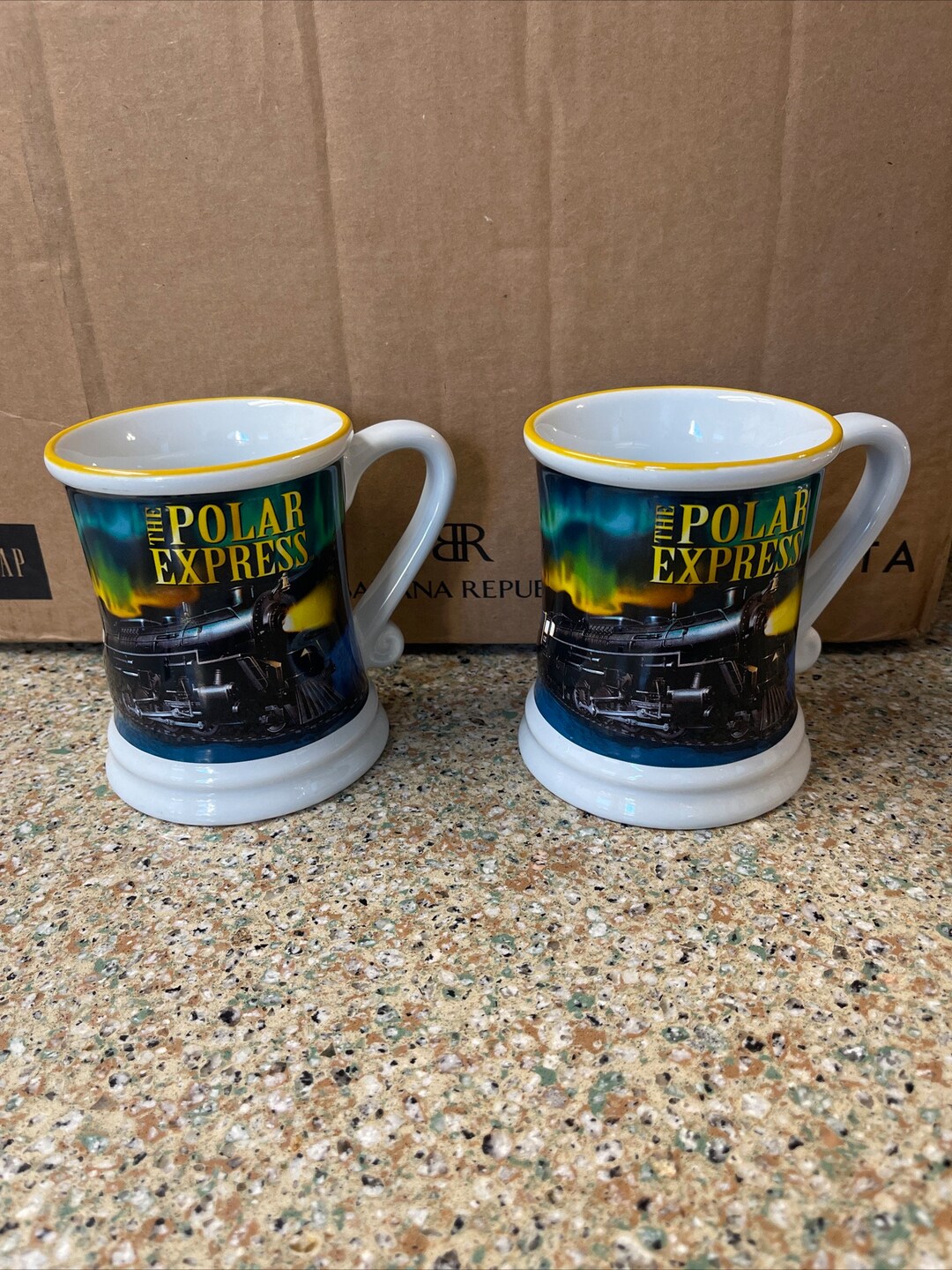 Set of 2 POLAR EXPRESS 14oz Coffee Mugs Hot Chocolate Mug No Chips - Etsy