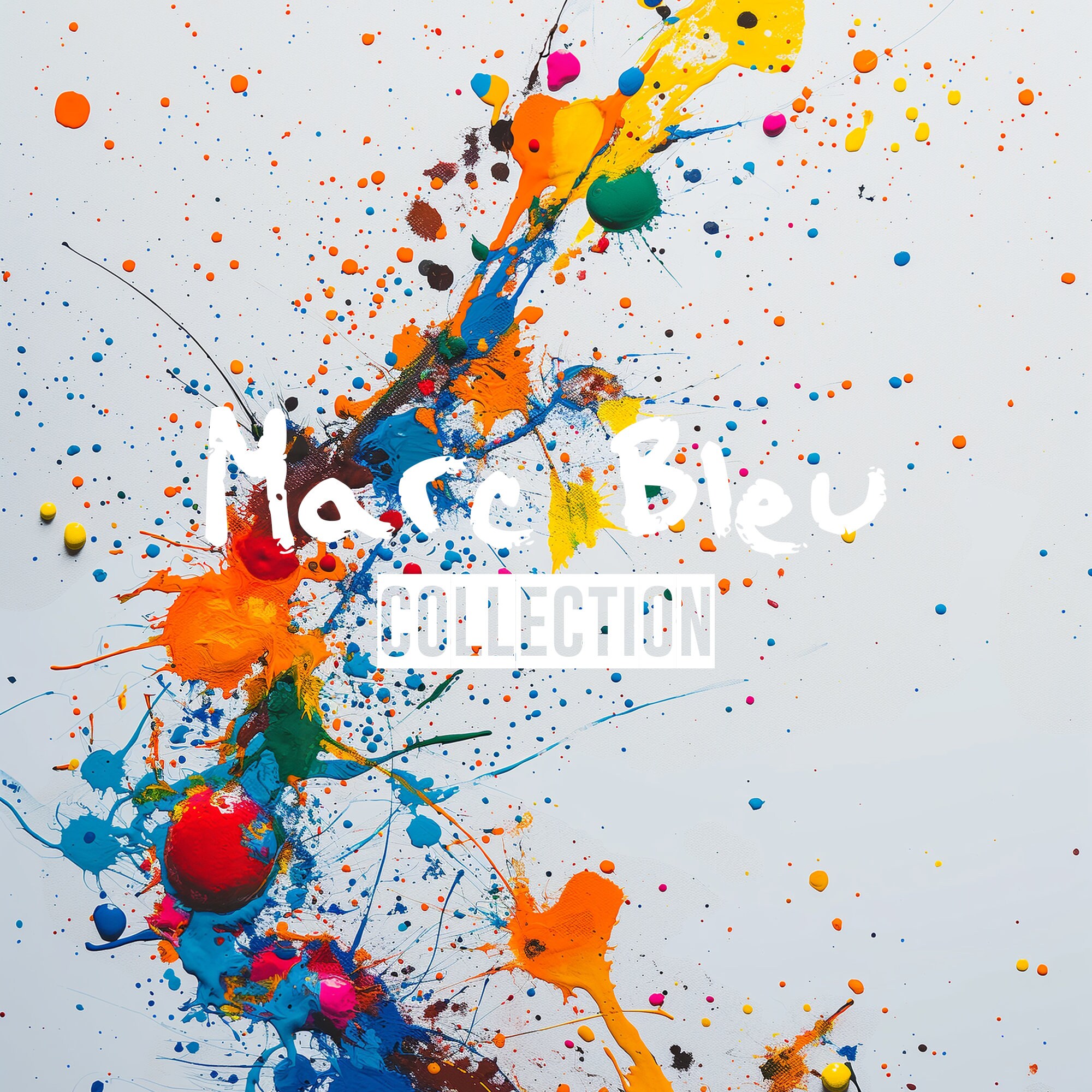 Colorful Busy Paint Splatter on White Canvas | Textured Paint Splatter | Paint Splash | Rainbow ...