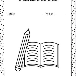 Printable Book Covers for School Subjects | Classroom Decor for Math ...