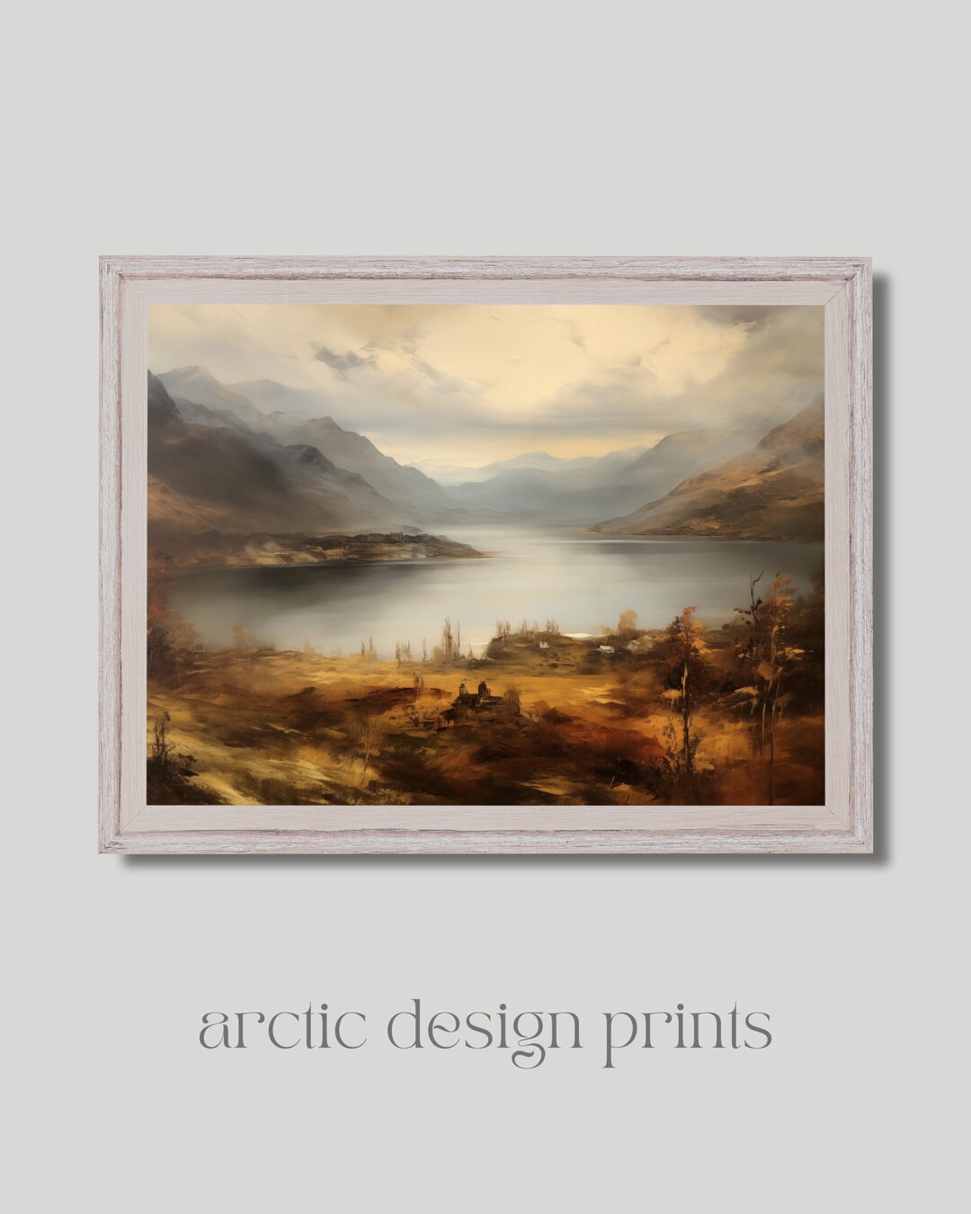 Printable Moody Italian Lake District Poster Vintage Wall Art Digital ...