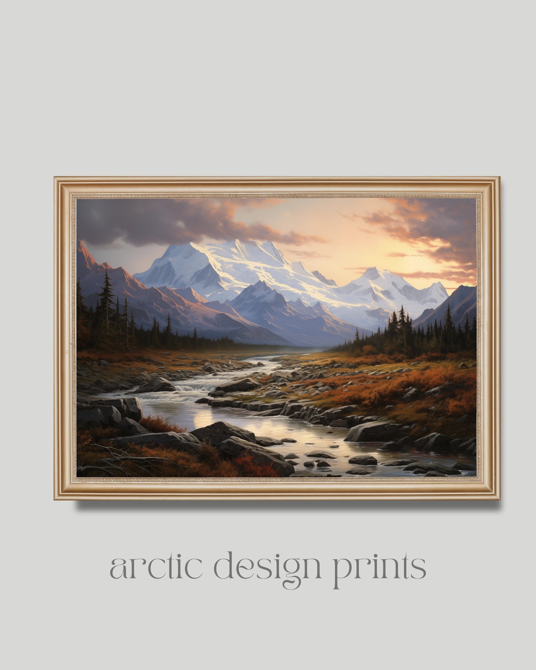 Printable Denali National Park Poster Vintage Wall Art Digital Download ...
