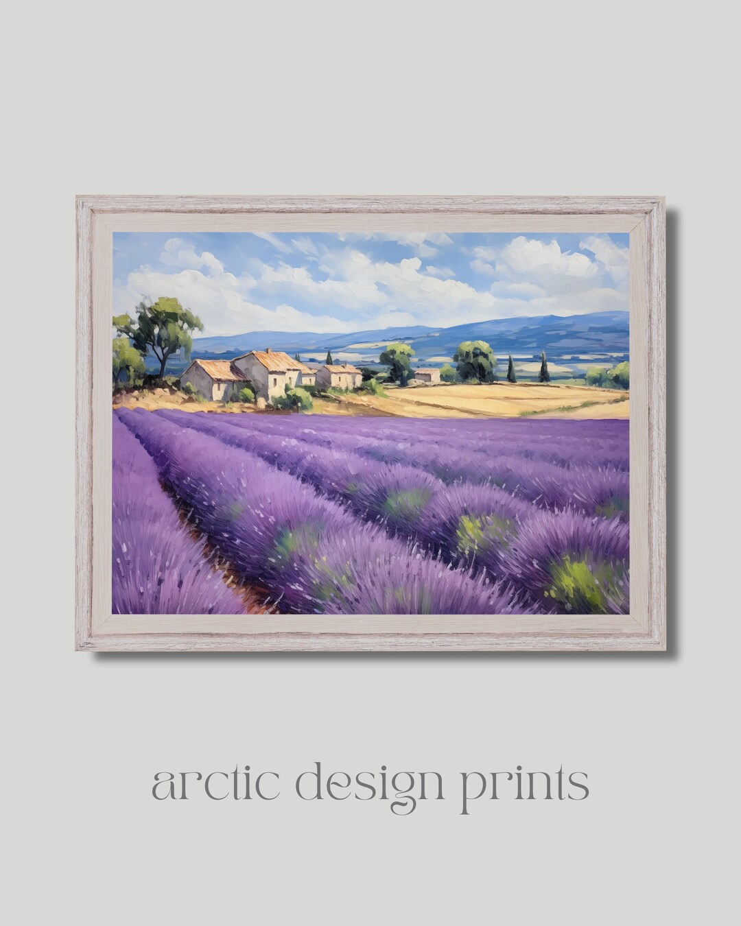 Printable French Lavender Farm Poster Vintage Wall Art Digital Download ...