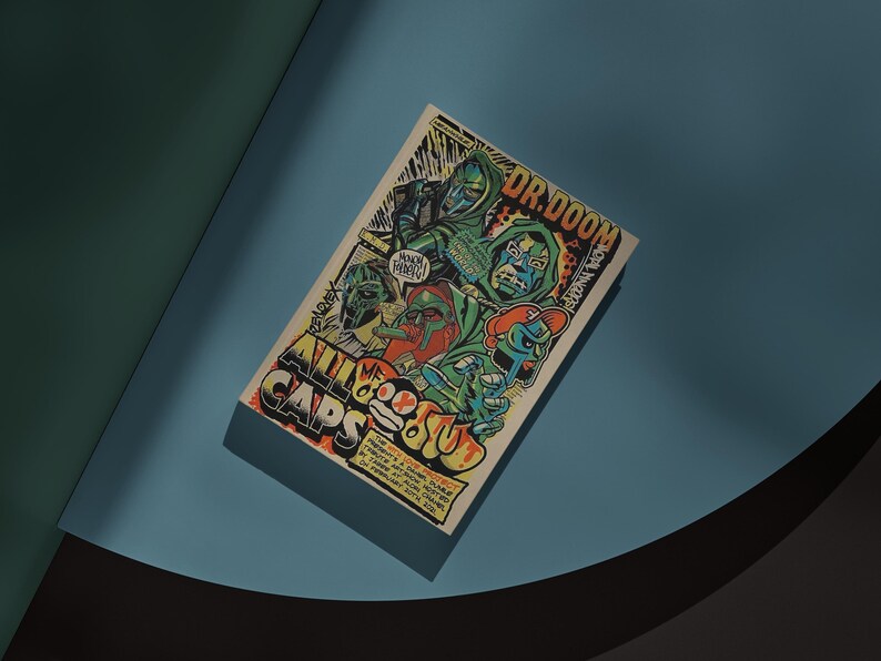 MF DOOM Comic-style Printable Wall Art Digital Poster Set of 3 Marvel ...