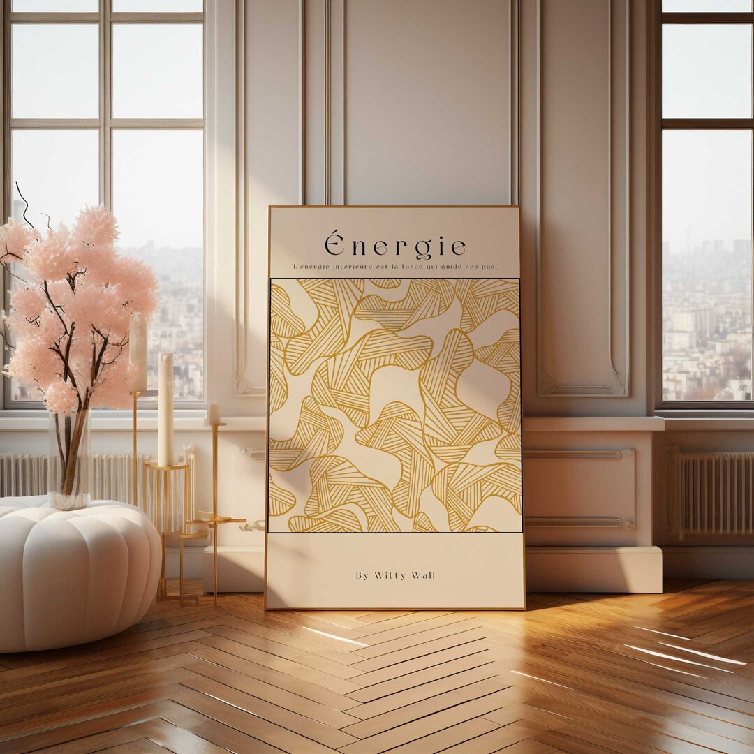 Abstract Shapes Mustard Yellow Download Poster Livingroom Printable ...