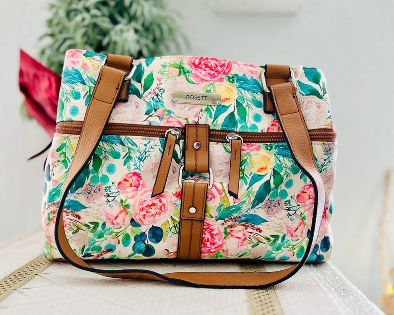 Rosetti Midtown Floral Satchel Handbag - Etsy