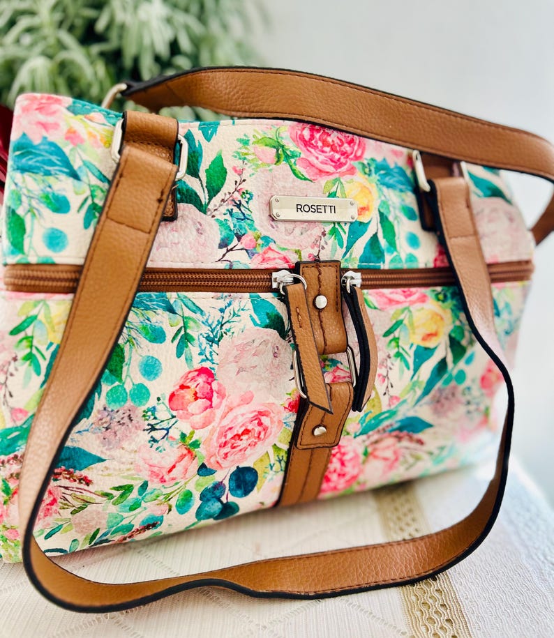 Rosetti Midtown Floral Satchel Handbag - Etsy