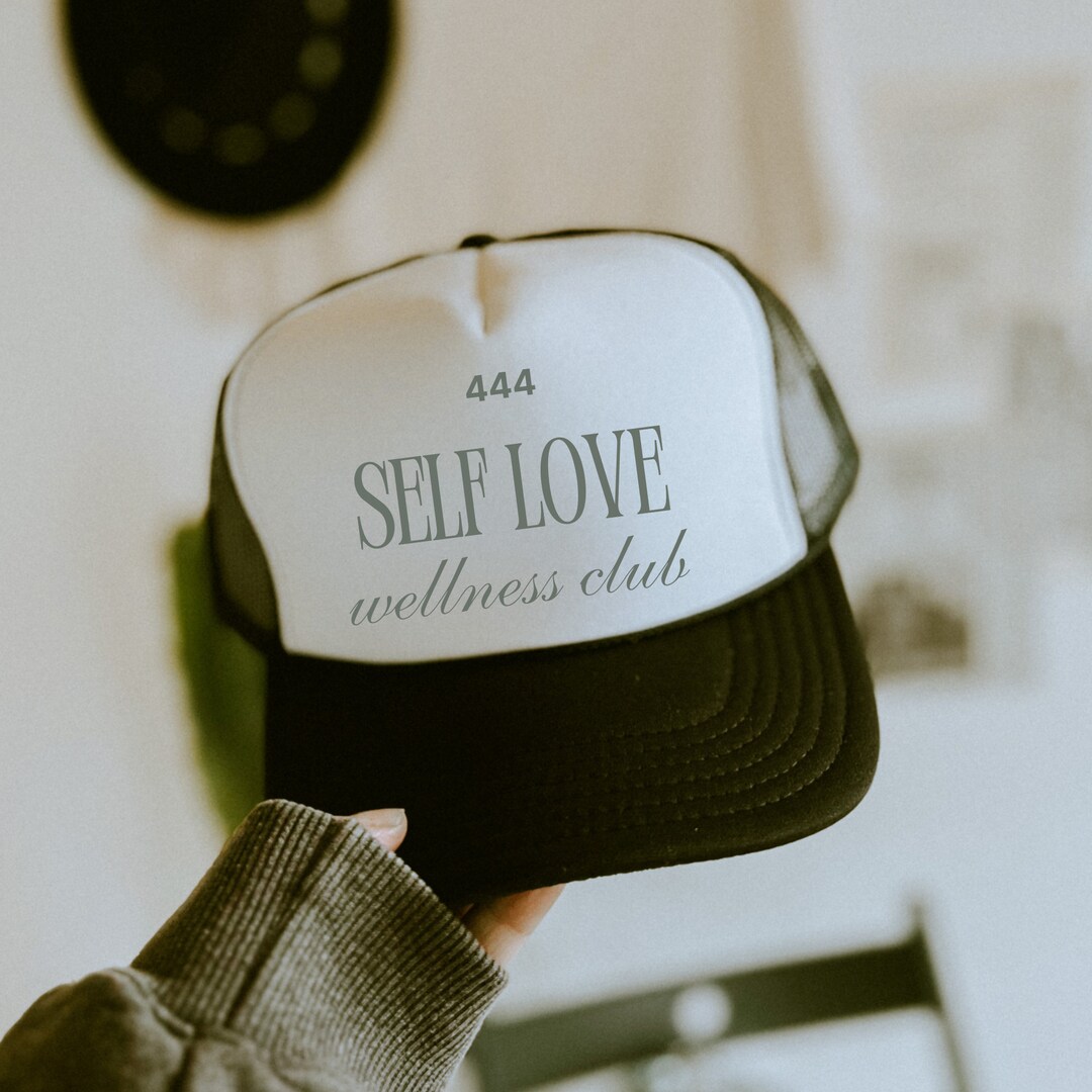 Self Love Wellness Club Trucker Hat, Wellness Gift, Workout Outfit, Self Love Apparel, Custom ...