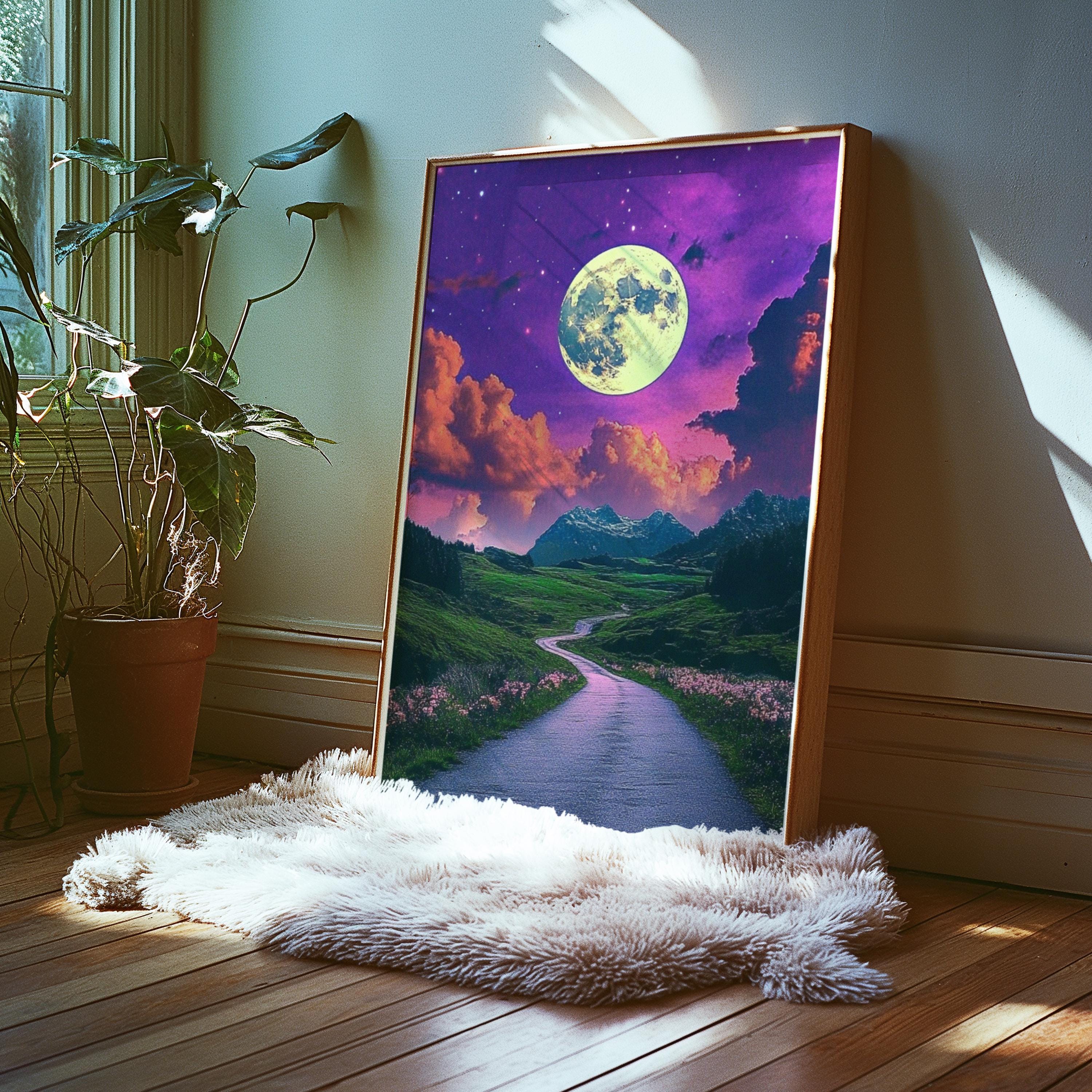 Secrets Hidden in the Moon Wall Art Home Decor Digital Prints Landscape ...
