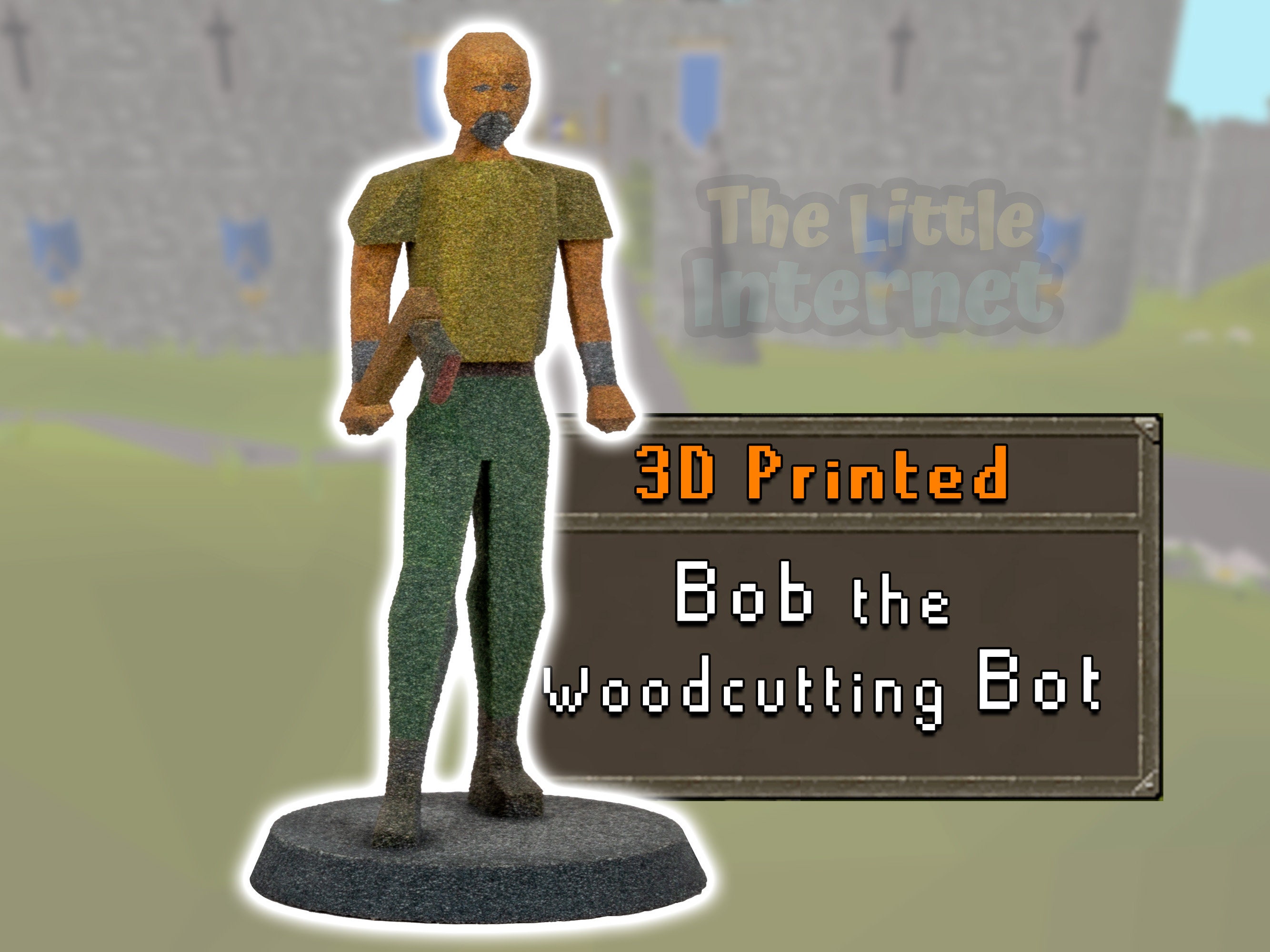 RS Guy Bob the Woodcutting Bot Runescape OSRS Full Color 3D Printed ...