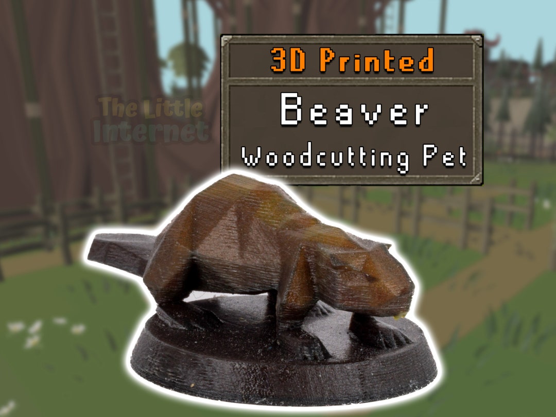 Runescape Beaver Woodcutting Pet: Full Color 3D Printed Figurine - Etsy