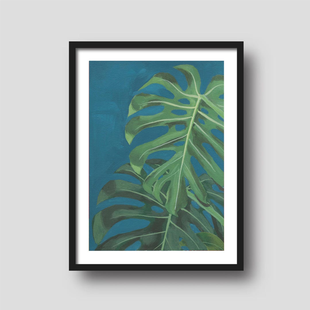 Monstera Art Print DIGITAL DOWNLOAD Plant Wall Decor Botanical Art ...