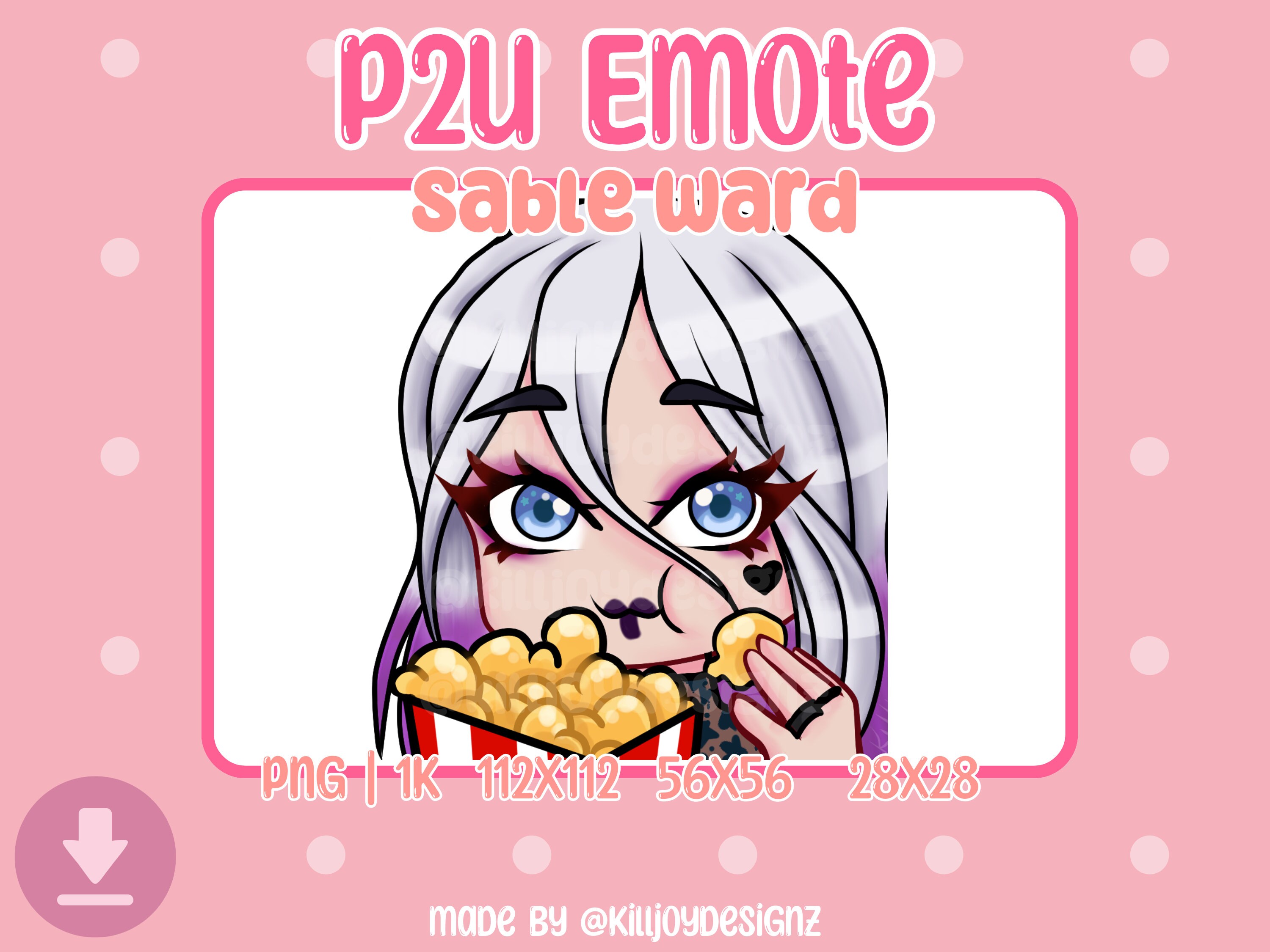 Dead by Daylight Sable Ward Emote Popcorn P2U Emotes Twitch, Discord ...