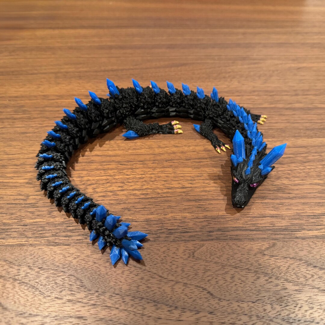 Beautiful Multi-color Dragon | Fidgets | Cool | Flexible | Dragon | 3D ...