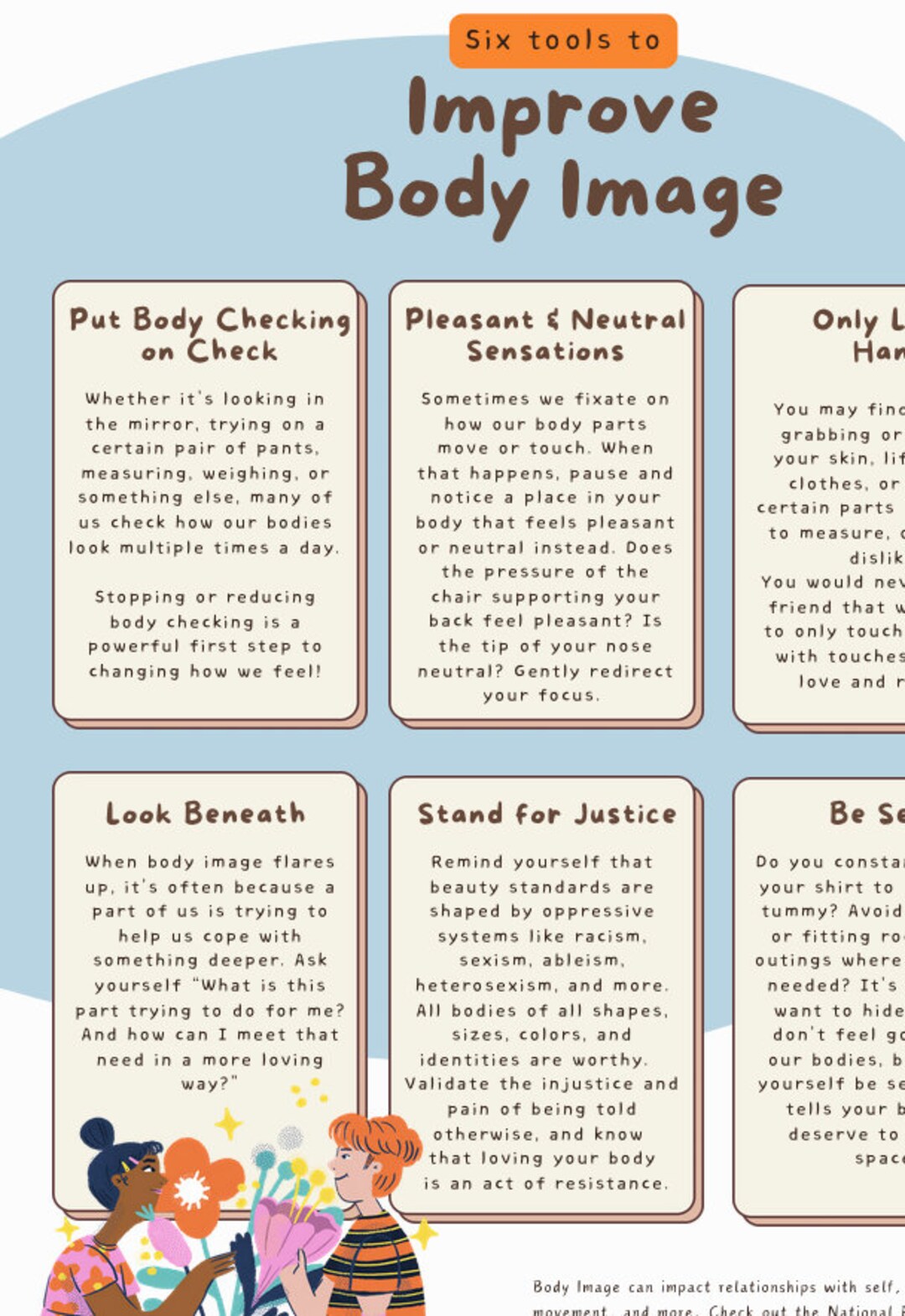 Handout: Six Tools to Improve Body Image - Etsy