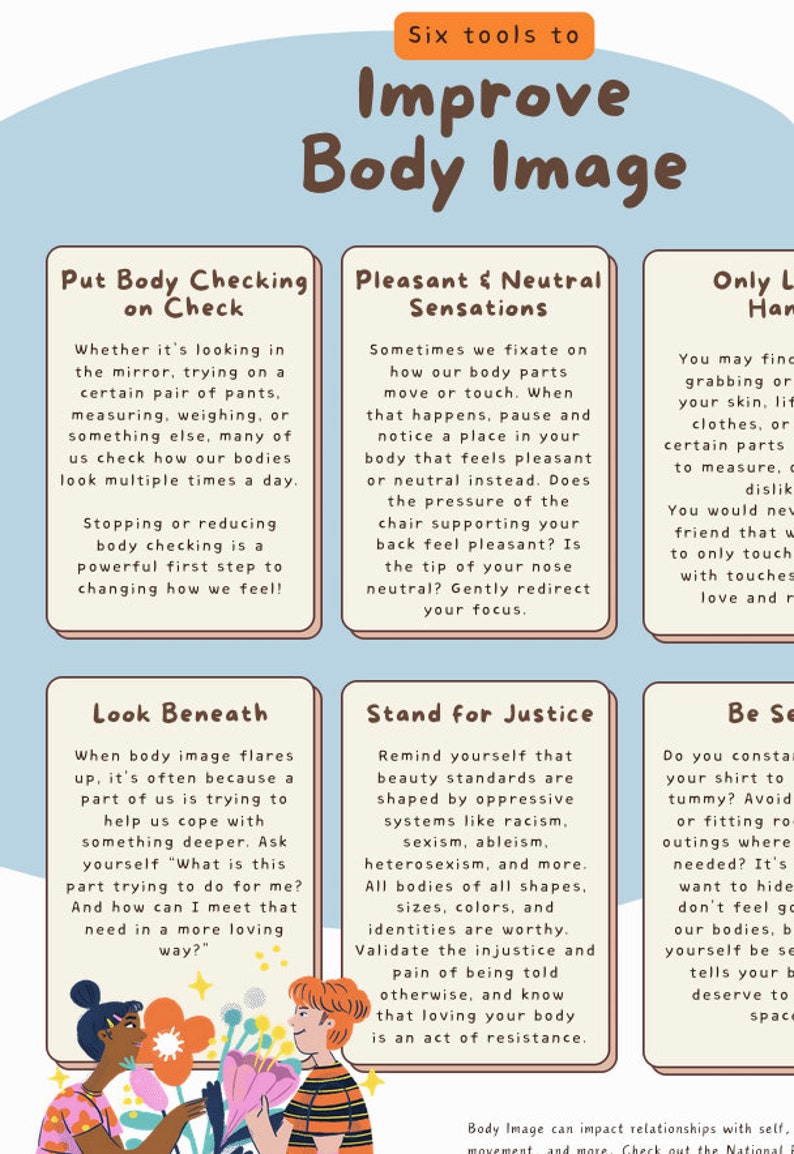 Handout: Six Tools to Improve Body Image - Etsy