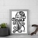 Yokai Octopus Ink Sketch Art Print Japanese Ink Illustration Octopus ...