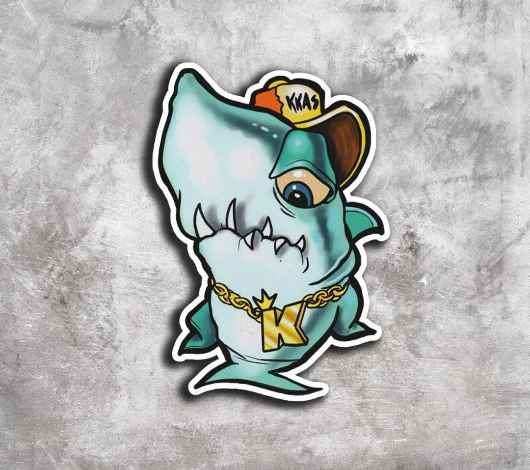 Street Shark Spraypaint Sea Creature Sticker Graffiti Fish Urban Arts ...