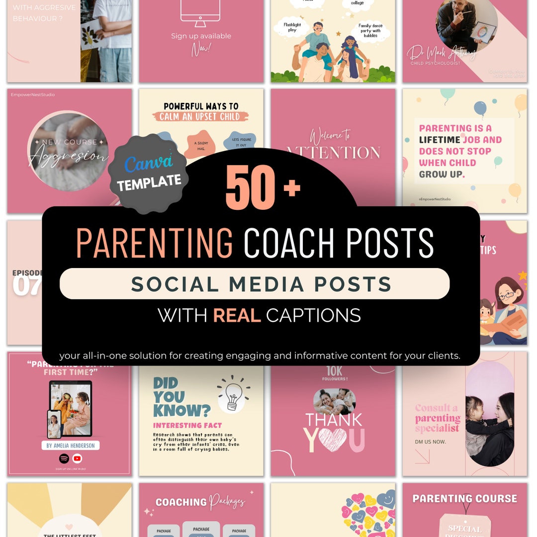 Parenting Coach Social Media Posts Templates Instagram Post Square ...